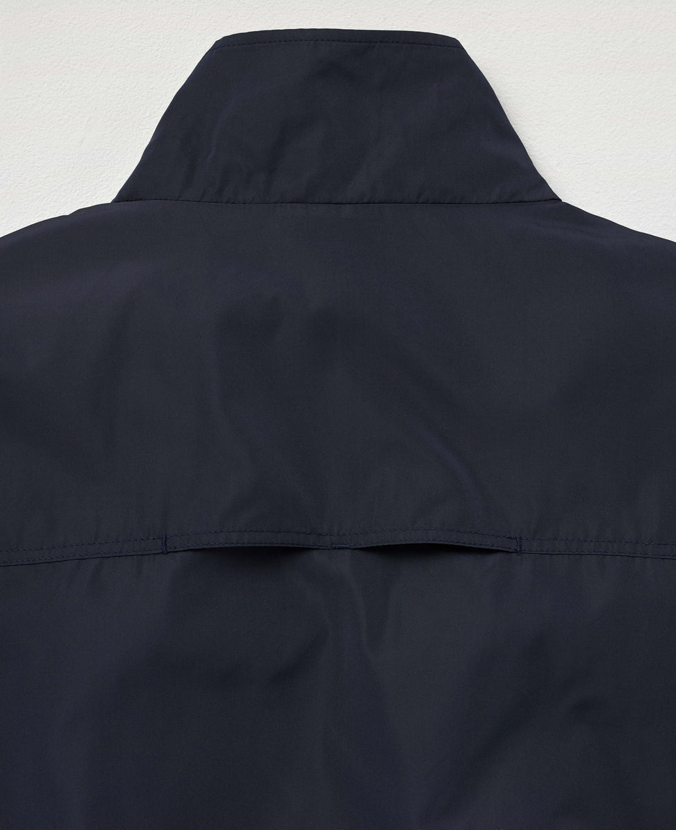 Men's Navy Waterproof Harrington Jacket With Reflective Zip – Savile Row EU